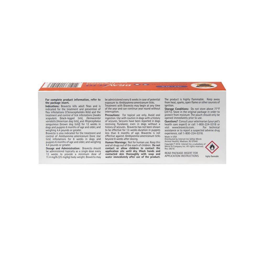 Bravecto SpotOn for Dogs - Fluralaner Topical Solution for Dogs ...
