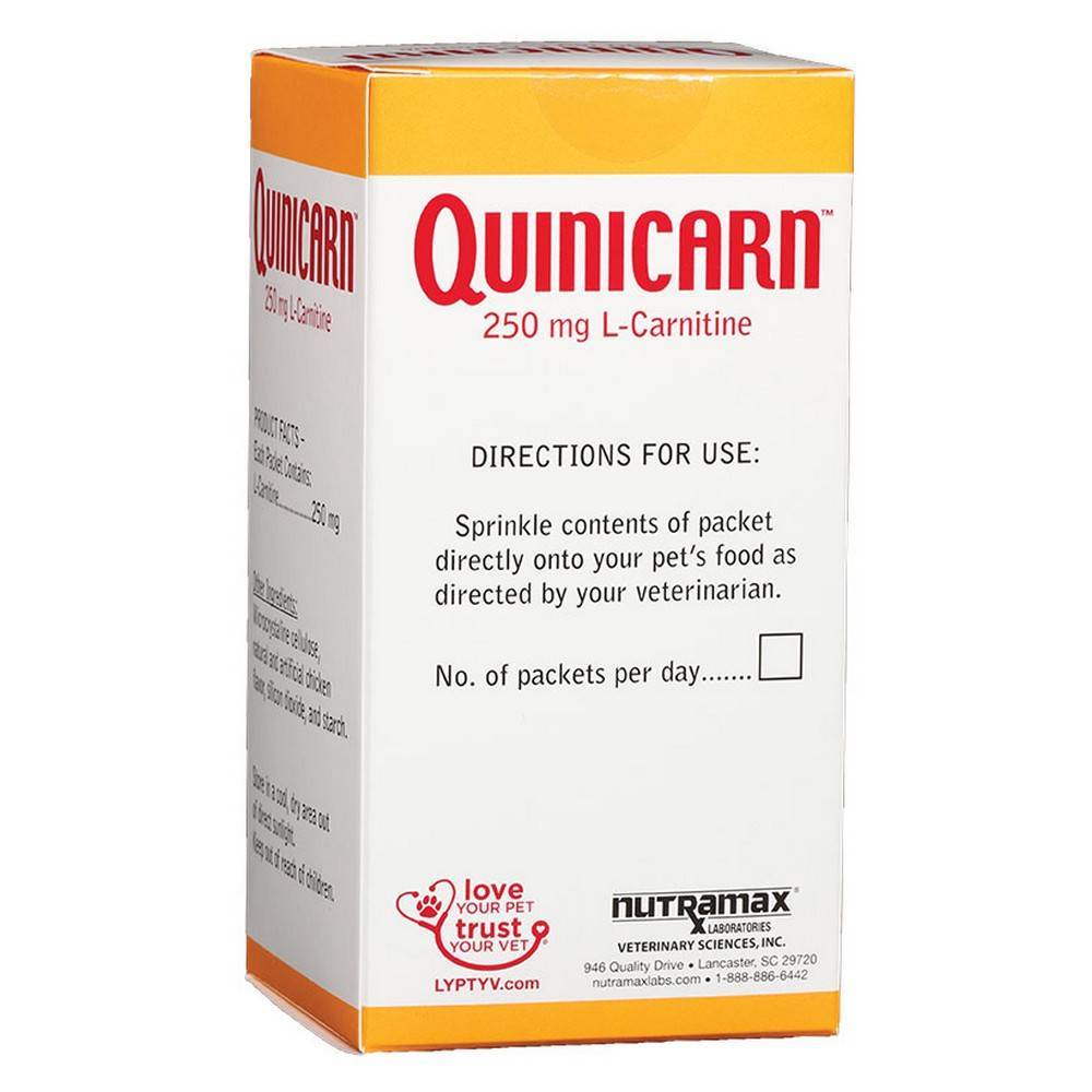 Quinicarn for Dogs and Cats - L-Carnitine Liver Function Support ...