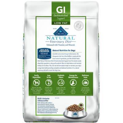 GI Gastrointestinal Support Low Fat for Dogs - Natural Veterinary Diet ...