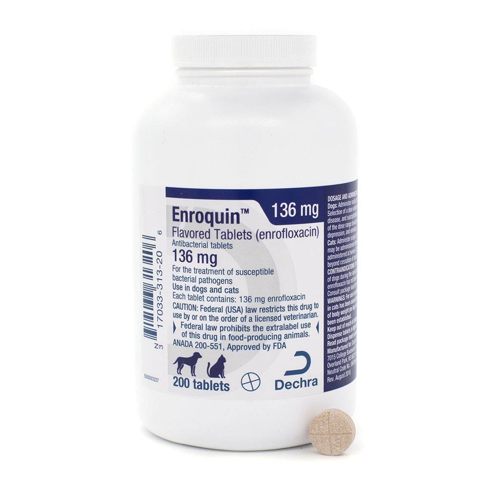 Enrofloxacin - Generic Baytril Taste Tabs | VetRxDirect | 136mg ...