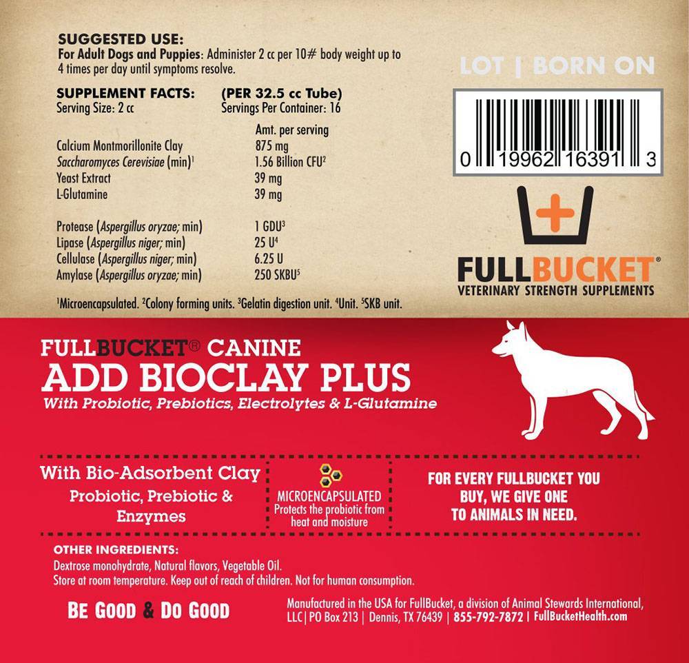 FullBucket Canine Add Bioclay Plus - Absorbent Clay | VetRxDirect