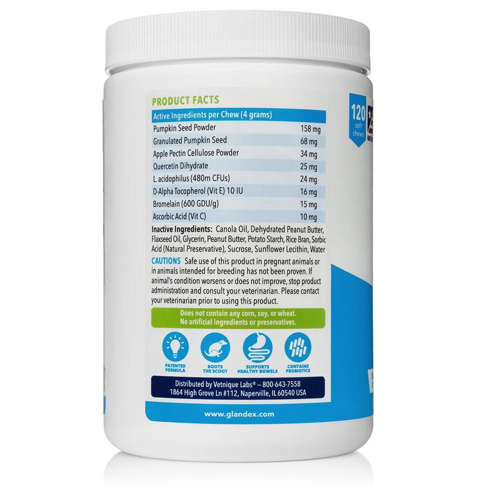 Glandex: Anal Gland Support for Dogs and Cats - VetRxDirect | 5.5oz ...