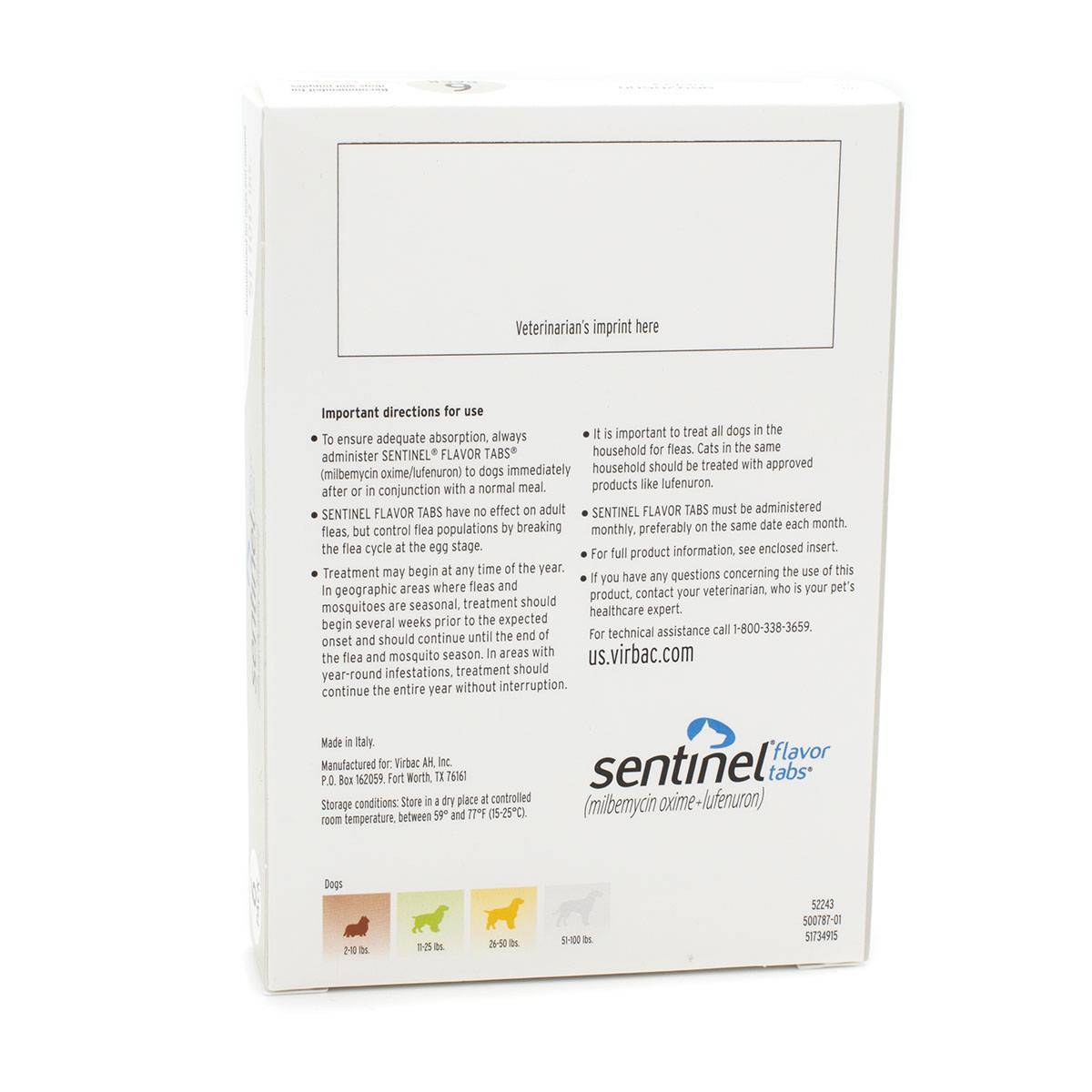 Sentinel Flavor Tabs - Dog Heartworm | VetRxDirect Pharmacy