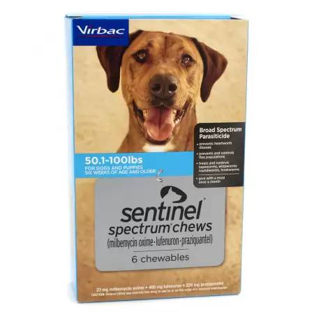 Sentinel Spectrum - Heartworm+ Chews | VetRxDirect Pharmacy | 50.1-100 ...