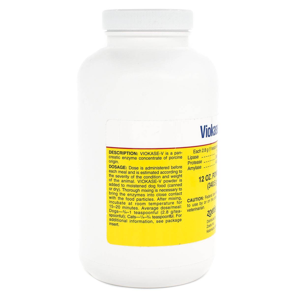 Viokase for Dogs: Pancreatic Enzyme Concentrate - Viokase V | 12oz Powder