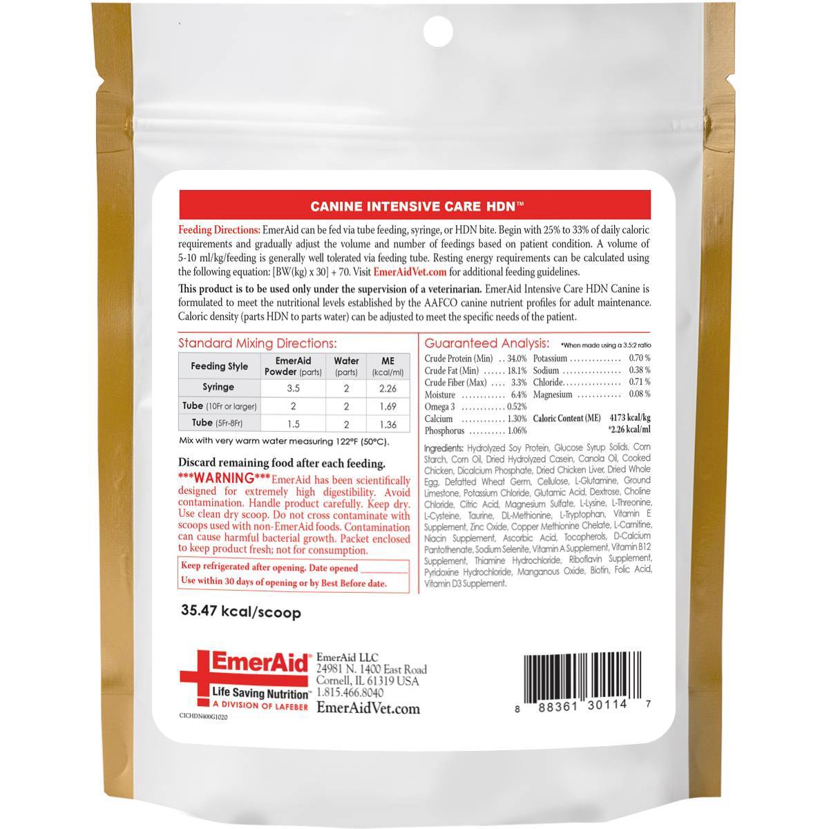 Emeraid Intensive Care HDN Canine - Highly Digestible Nutrition ...