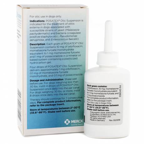 Posatex: Ear Medication for Dogs - Otic Suspension - VetRxDirect