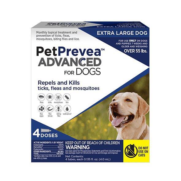 PetPrevea Advanced for Dogs - Kills Ticks, Fleas, and Mosquitoes ...