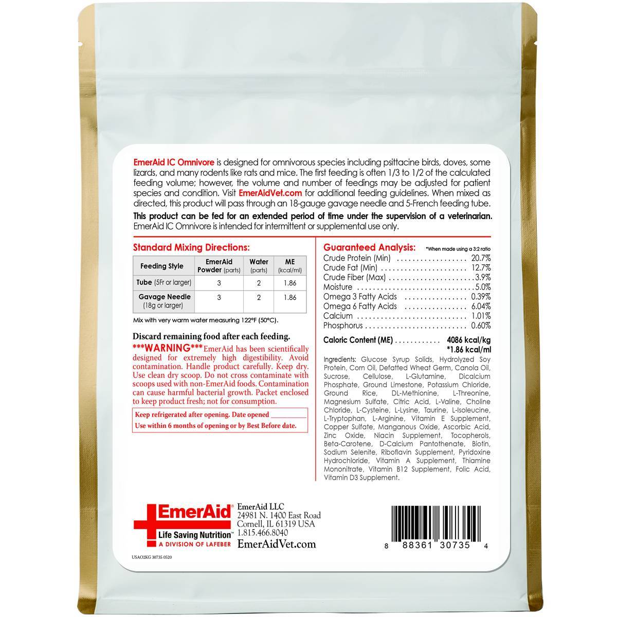 Emeraid IC Omnivore - Intensive Care Diet for Exotic Animals | VetRxDirect