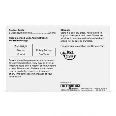 Denosyl Tablets for Dogs and Cats - SAMe Liver Supplement | VetRxDirect