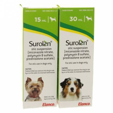 Surolan Otic Suspension for Ear Infections in Dogs | 30mL Bottle